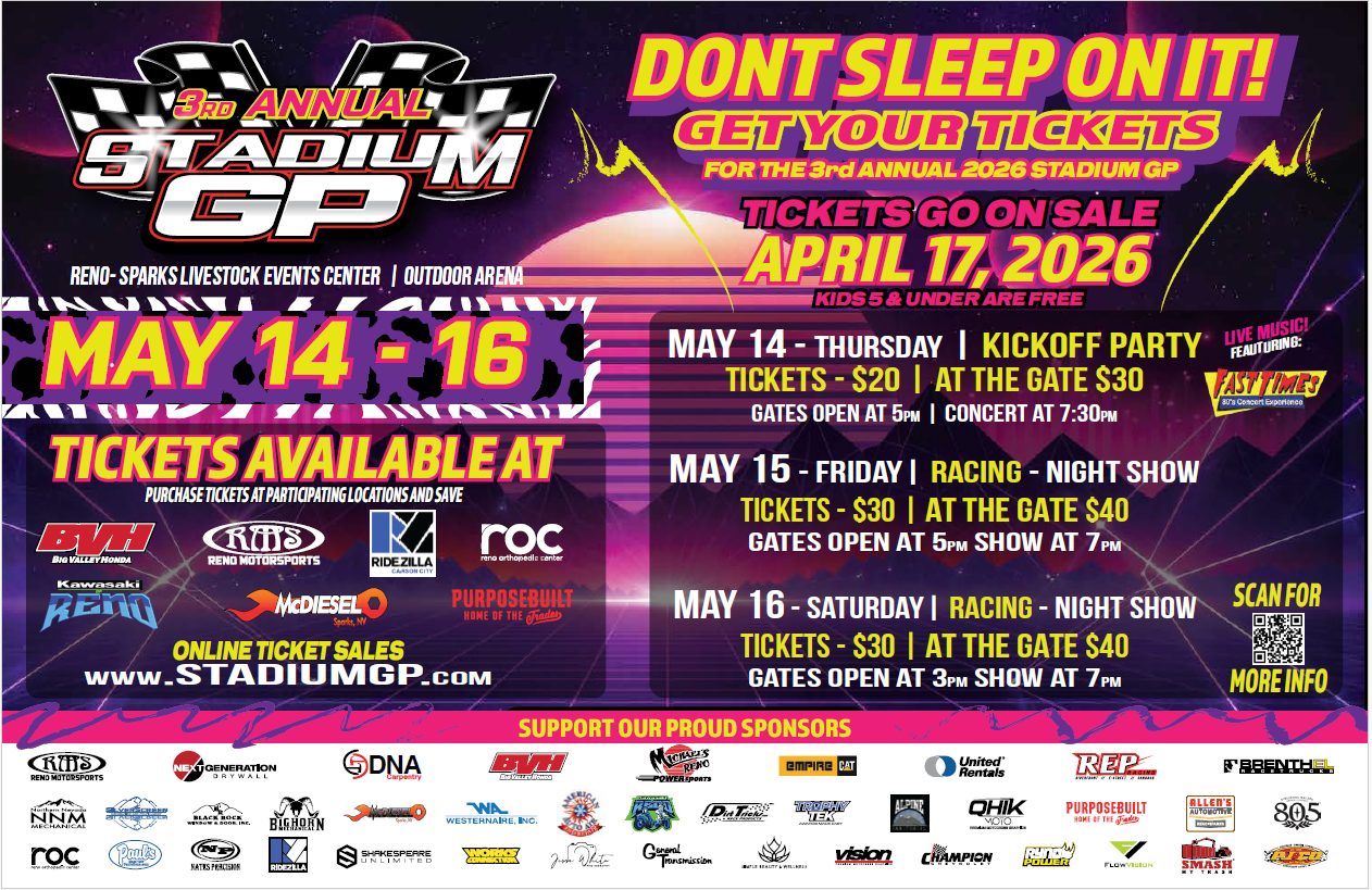Stadium GP Ticket Sales at The Shop at ROC - Reno Orthopedic Center
